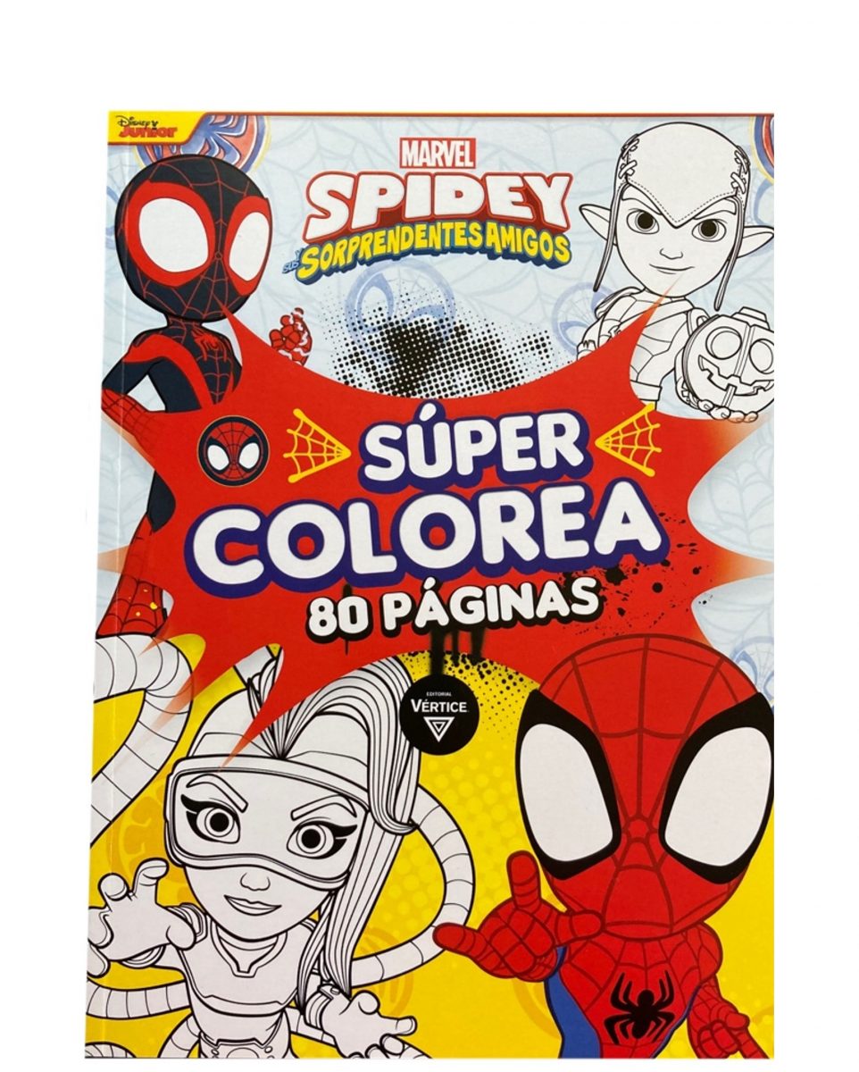 Libro para colorear - Súper colorea 80 páginas - Spidey - Florencia y sus Aventuras